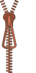 Zipper icon cartoon style Royalty Free Vector Image