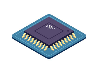 Micro processor semiconductor composition Vector Image