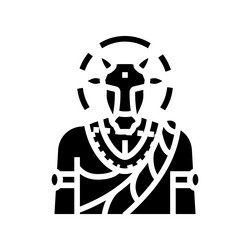 Kali god indian glyph icon Royalty Free Vector Image