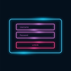 Creative login ui template form design Royalty Free Vector