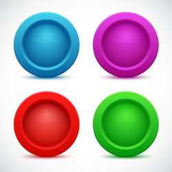 Button web color glossy Royalty Free Vector Image