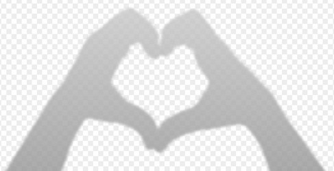 Hand thumbs up gesture shadow overlay Royalty Free Vector