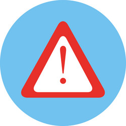 Triangle warning sign isolated icon Royalty Free Vector
