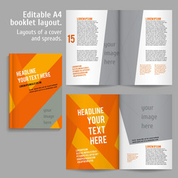 A4 book layout design template Royalty Free Vector Image
