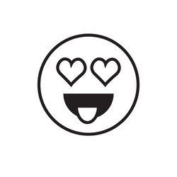 Positive smiling icon outline happy person Vector Image
