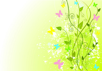 Spring in green Royalty Free Vector Image - VectorStock