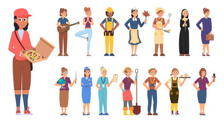 Different professions isometric professionals Vector Image