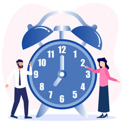 Graphic cartoon character time management Vector Image