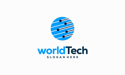 Modern world tech logo designs concept abstract Vector Image