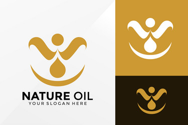 Luxury nature beauty oil logo design brand Vector Image