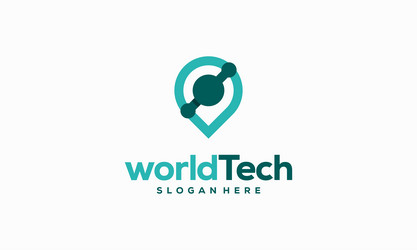 Modern world tech logo designs concept abstract Vector Image