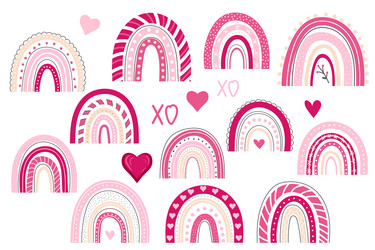 Cartoon rainbow collection Royalty Free Vector Image