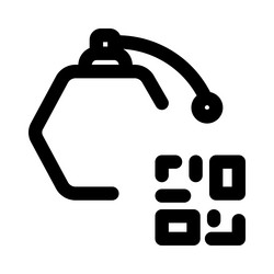 Barcode scanning used to purchase perfume Vector Image