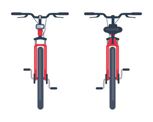 Bicycle front view Royalty Free Vector Image - VectorStock
