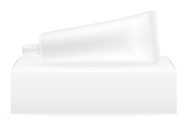 Box packaging and tube of toothpaste empty Vector Image