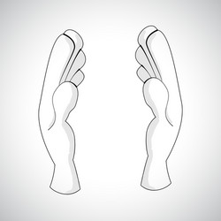 Hand with two fingers isometric 3d icon Royalty Free Vector