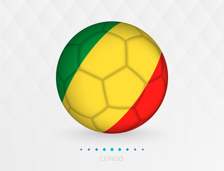 Collection football ball with the congo flag Vector Image