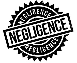 Negligence attention sign Royalty Free Vector Image