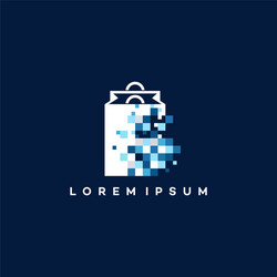 Printpixel price tag logo online shop Royalty Free Vector