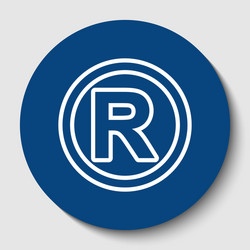 Registered Symbol White
