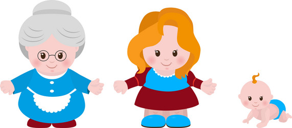 Smiling girls wearing costumes different Vector Image