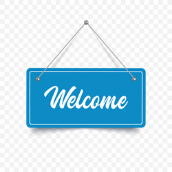 Welcome sign isolated Royalty Free Vector Image