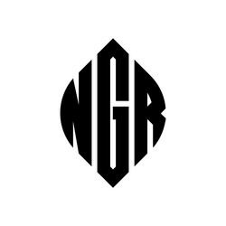 Ngr circle letter logo design Royalty Free Vector Image