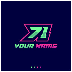 Racing number 1 design template Royalty Free Vector Image