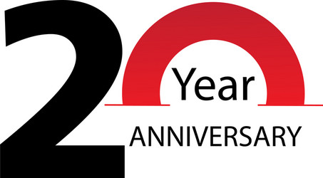 Year anniversary logo template design white Vector Image