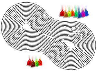 Octagon maze Royalty Free Vector Image - VectorStock