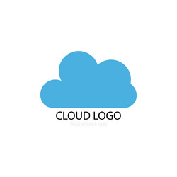 Blue cloud logo Royalty Free Vector Image - VectorStock