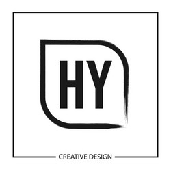 Initial letter hy logo template design Royalty Free Vector