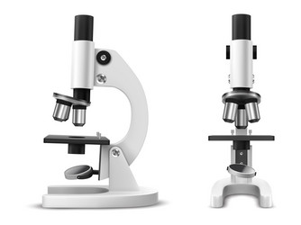 3d realistic microscope Royalty Free Vector Image