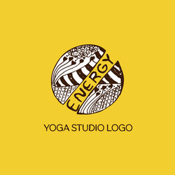 Detailed hand drawn entangle logo Royalty Free Vector Image