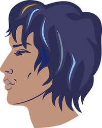 Four man outline faces Royalty Free Vector Image