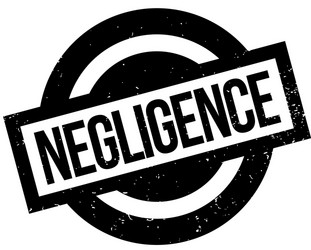 Negligence attention sign Royalty Free Vector Image