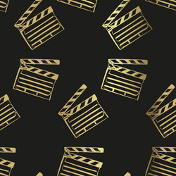 Cinema or movie clapper pattern for your design Vector Image