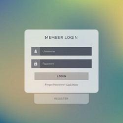 Log in box Royalty Free Vector Image - VectorStock