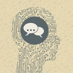 Electrical circuit profile design Royalty Free Vector Image