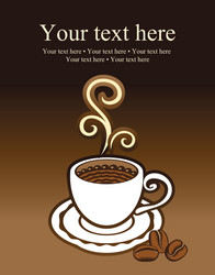 Decorative cup of coffee Royalty Free Vector Image