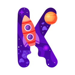 Space letter d as font and alphabet capital bold Vector Image