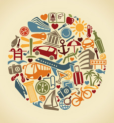 Tourism symbol Royalty Free Vector Image - VectorStock