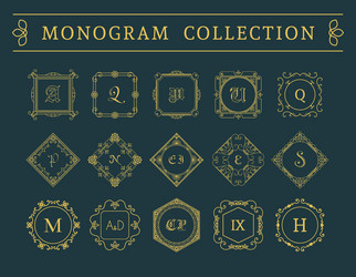 Vintage monogram Royalty Free Vector Image - VectorStock