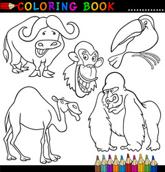 Coloring book kids theme 1 Royalty Free Vector Image