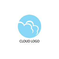 Blue cloud logo Royalty Free Vector Image - VectorStock