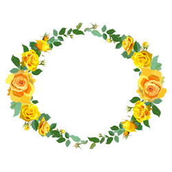 Floral background with yellow roses Royalty Free Vector