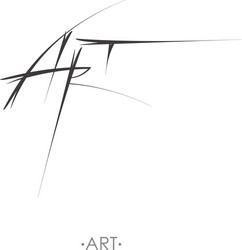 Stylized written word art lettering template Vector Image