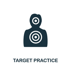 Target practice icon simple element from police Vector Image