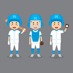 Avatar of a baseball player character Royalty Free Vector
