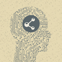 Electrical circuit profile design Royalty Free Vector Image